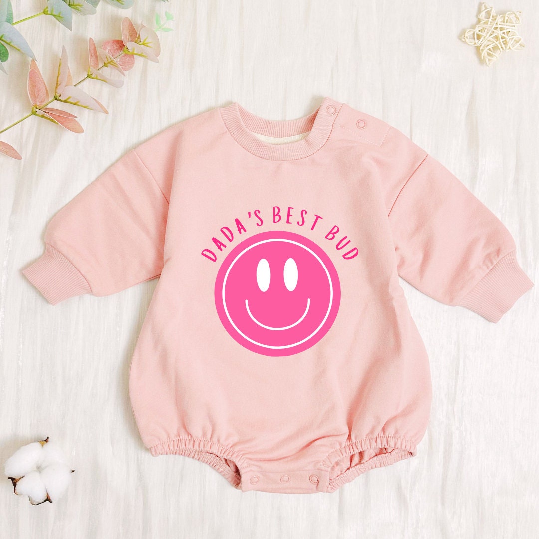 Dada's Best Bud Smile Baby Rompercolorful Baby Bodysuitdaddy's Girl ...
