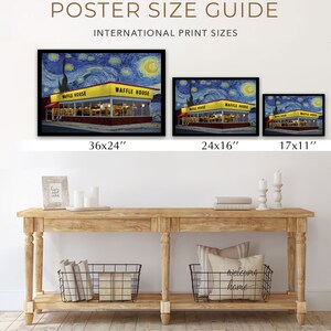 Waffle House Starry Night Poster Vincent Van Gogh Wall Art - Etsy