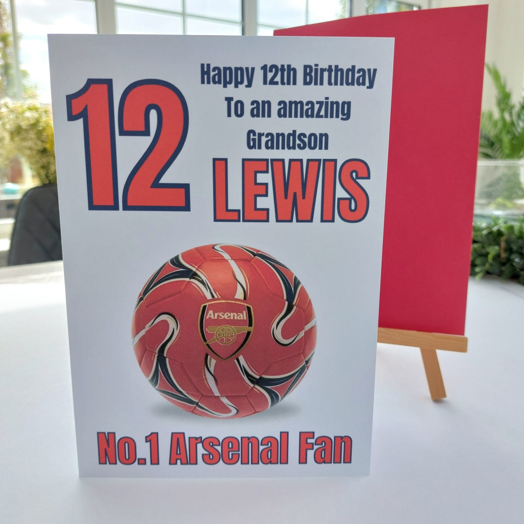 Arsenal Football Themed Birthday Card. Perfect for All Arsenal Fans of ...