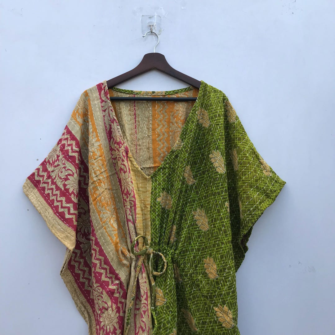 Vintage Kantha Kaftan,vintage Kantha Jacket,dressing Gown,boho Wear ...