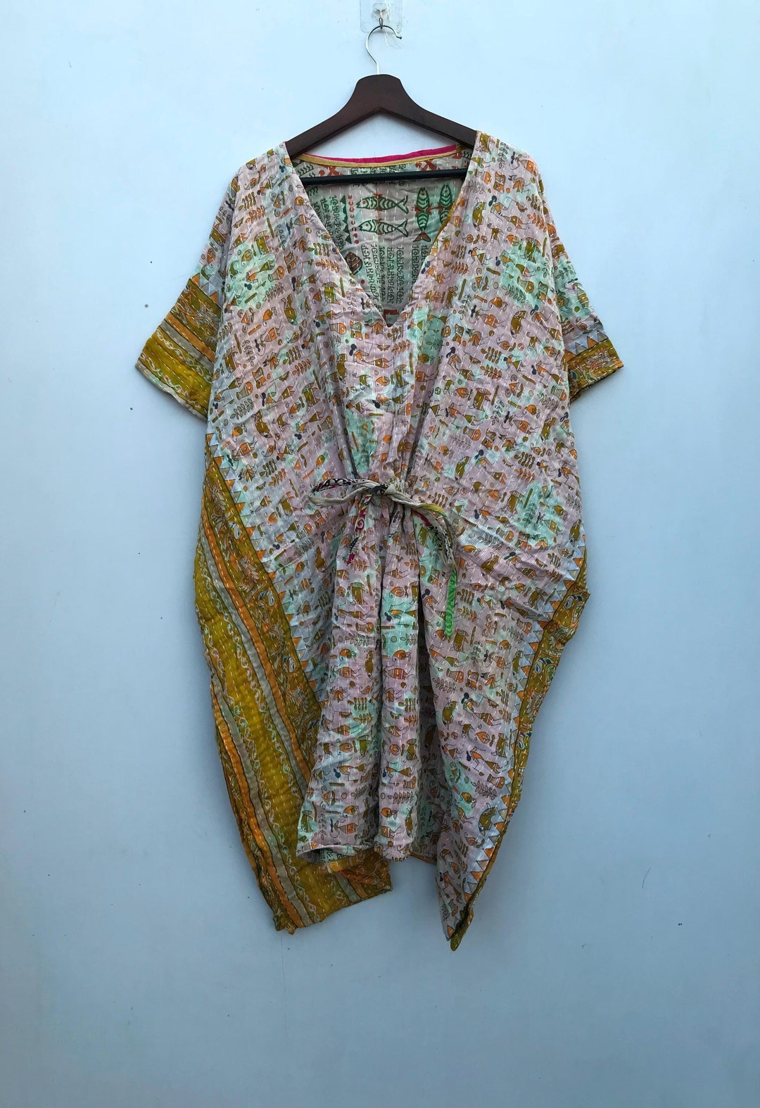 Vintage Kantha Kaftan,kantha Maxi Dress,boho Kantha Kaftan,kantha ...