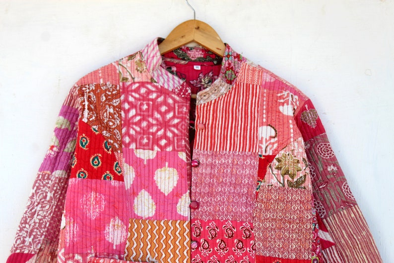 Patchwork Quilted Jackets Cotton Floral Bohemian Style Fall Winter ...