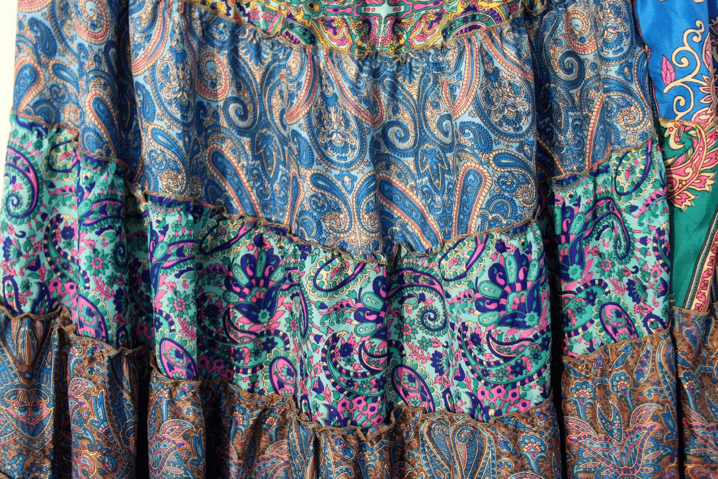 Patchwork Skirt, Bohemian Hippie Handmade Style, Grunge Rough Patchwork ...