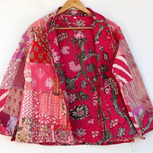 Patchwork Quilted Jackets Cotton Floral Bohemian Style Fall Winter ...