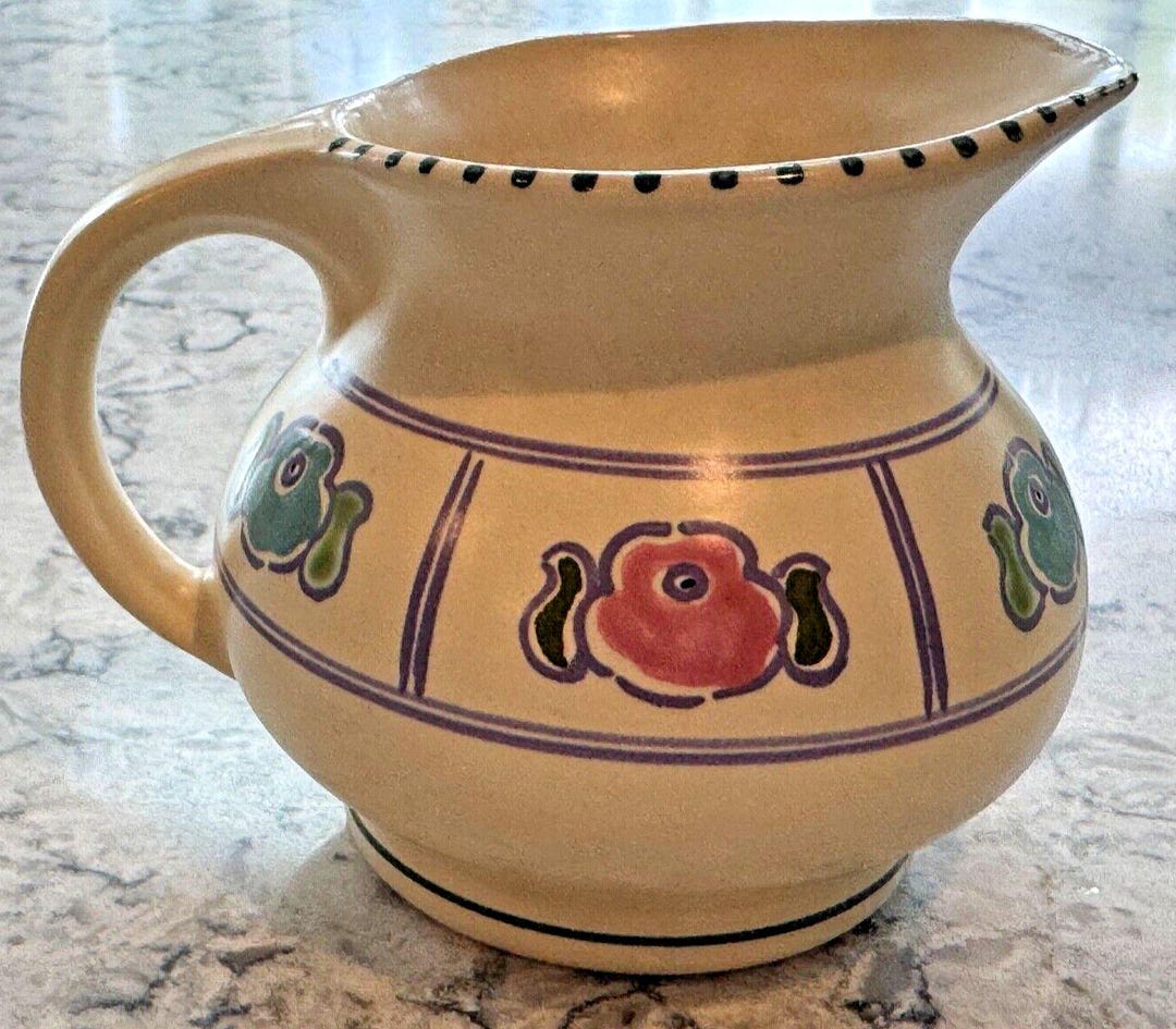 Vintage 1940s Honiton Pottery Hand Painted Creamer/milk Jug Devon ...