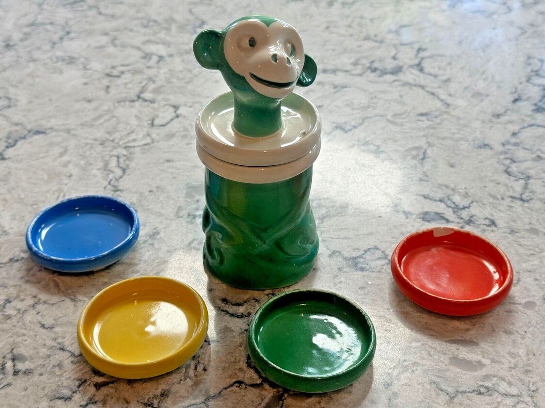 Vintage Art Deco German Made Monkey Cigarette/trinket Holder W/ Nesting ...