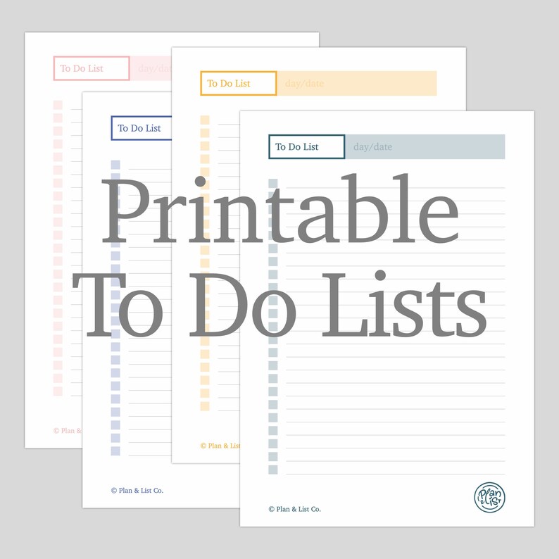 A4 to Do List Printable | Daily Tasks Planner Template | Digital ...