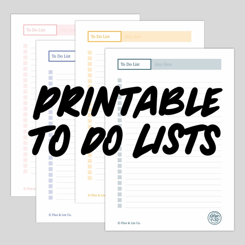 A4 to Do List Printable | Daily Tasks Planner Template | Digital ...