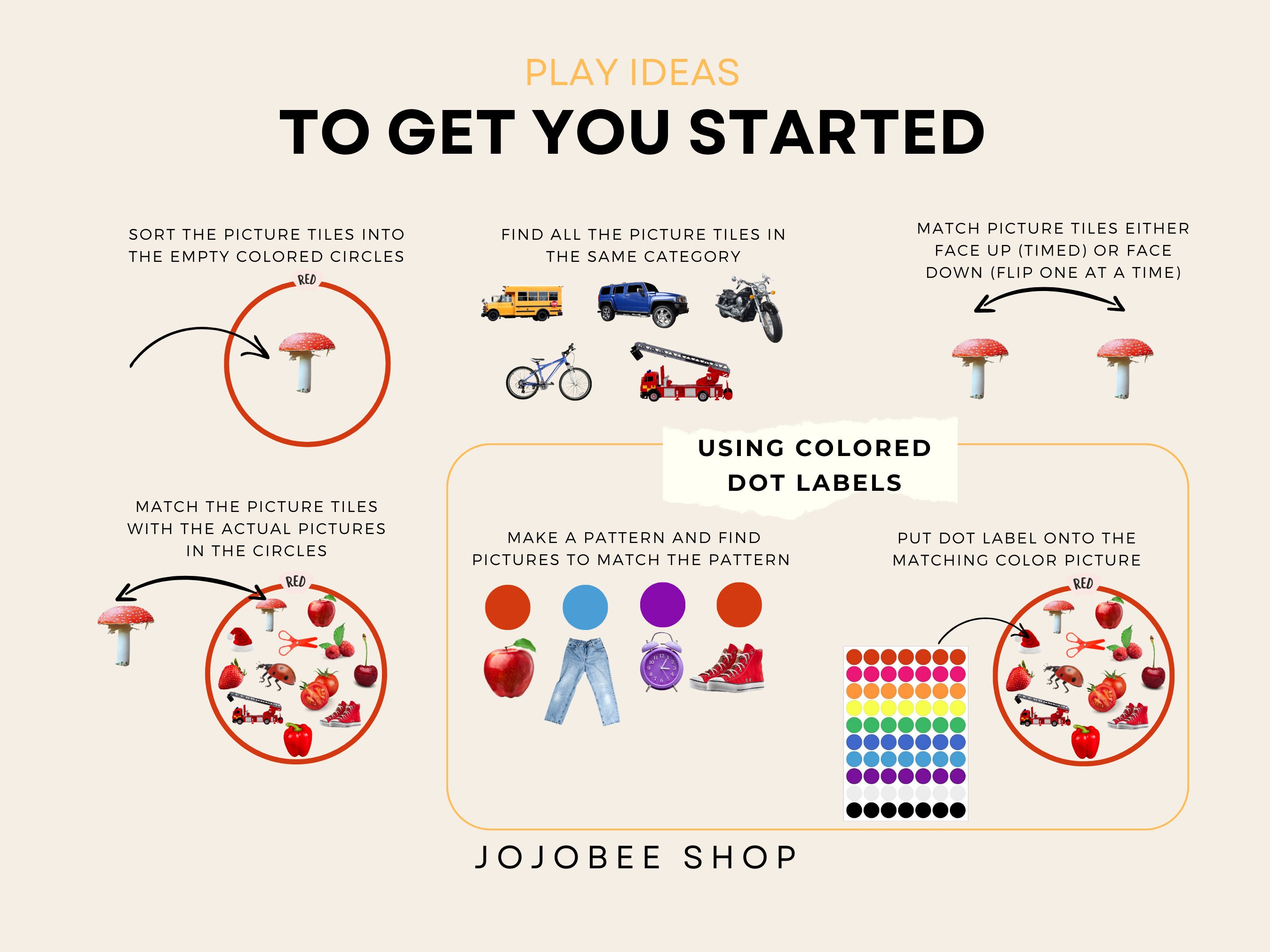 120 Rainbow Object Flash Cards | Preschool Materials | Realistic ...