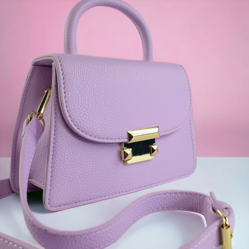 Minimalist Lilac Handbag Purple Shoulder Bag Lavender Cross Body Bag ...