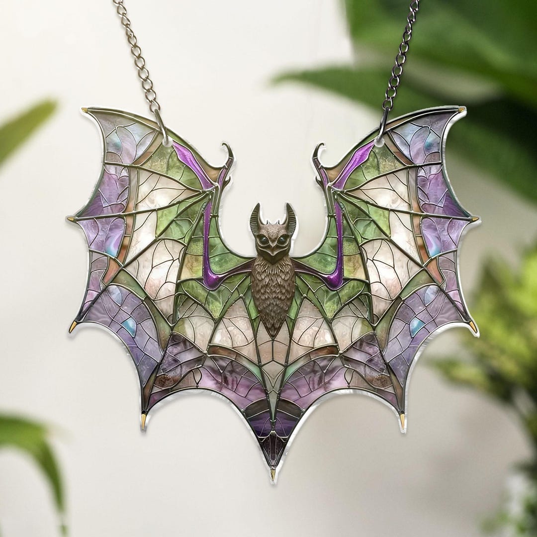 Bat ACRYLIC Window Hanging Decor, Home Decor Acrylic, Spooky Bat ...