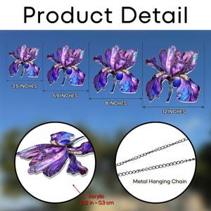 Iris Flower ACRYLIC Window Hanging Decor Iris Flower Acrylic Inspired ...