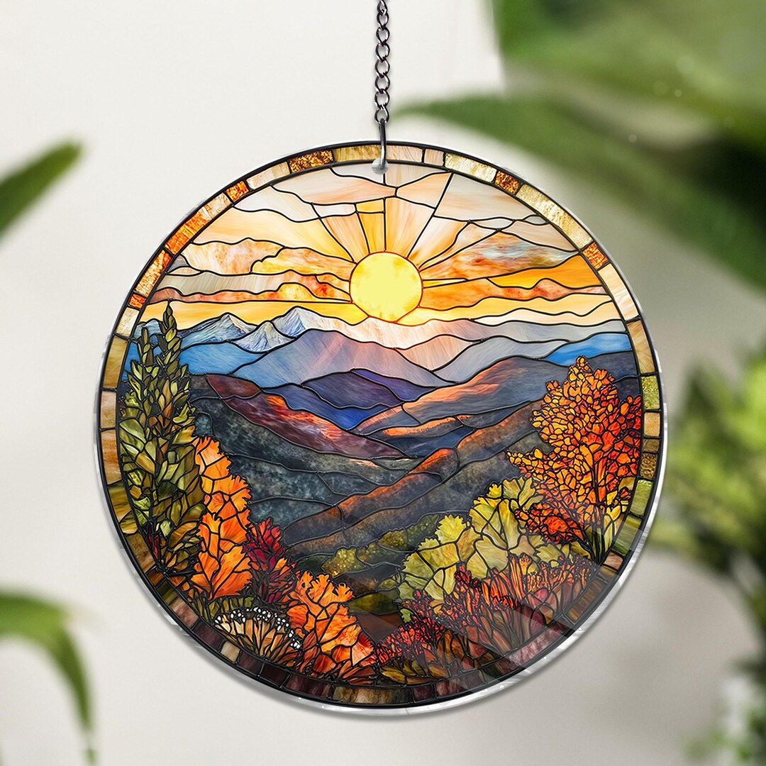 Smoky Mountains ACRYLIC Window Hanging, Window Decor Suncatcher ...