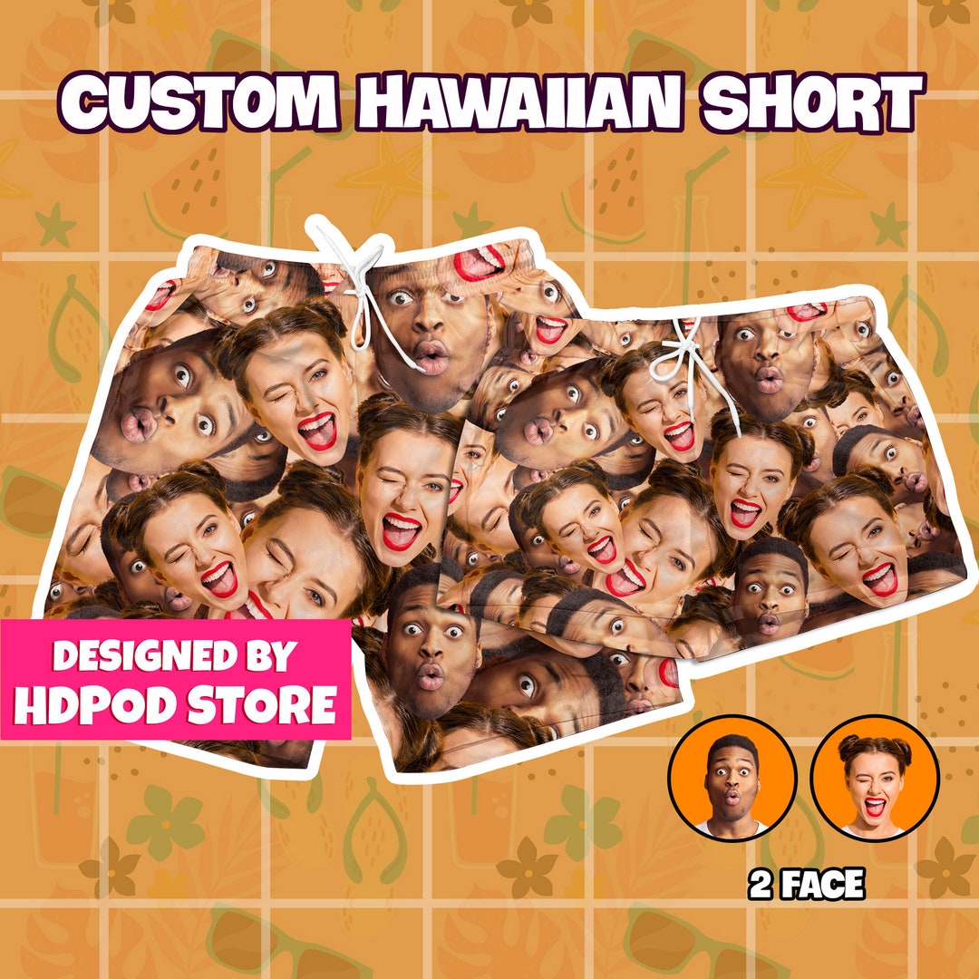Custom Face Shorts With Men Women, Custom Mother Father Shorts ...