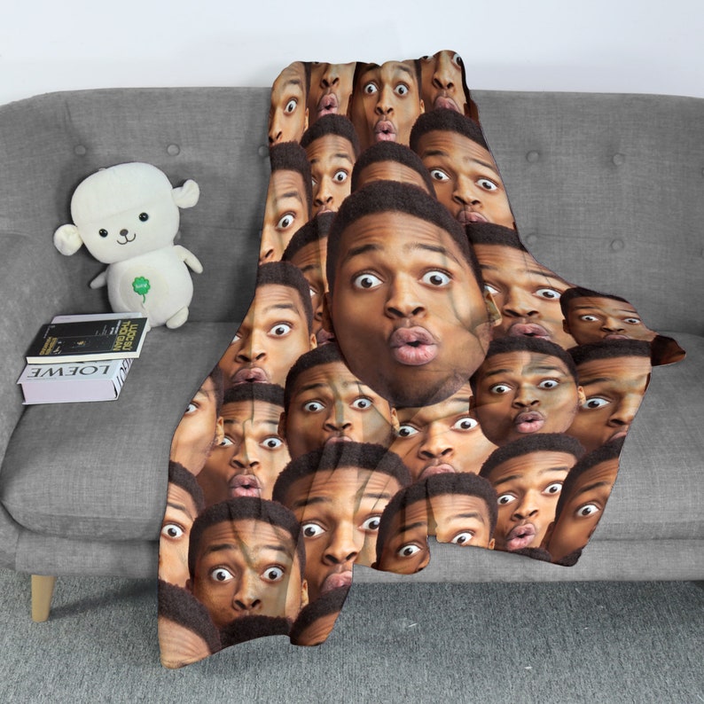 Custom Face on the Blanket Custom Photo Blanket Personalized Blanket ...