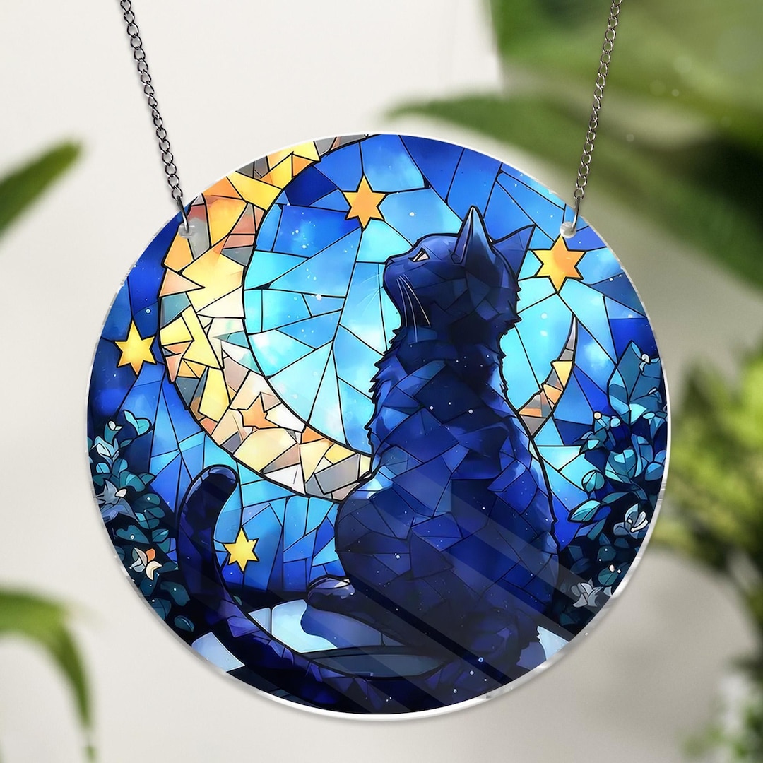 Cat ACRYLIC Window Hanging, Cat Wall Window Hanging Art Decoration, Cat ...