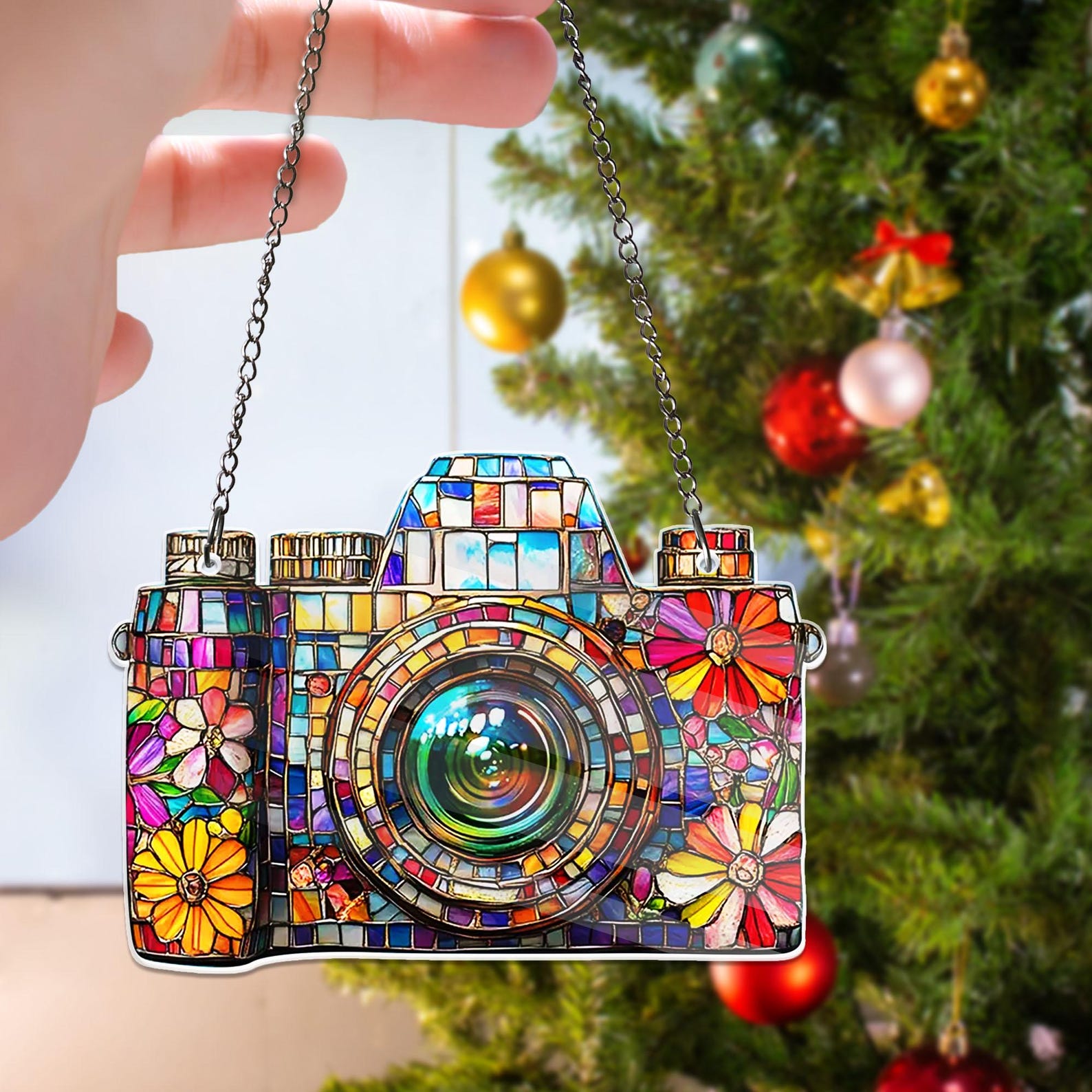 Camera Photographer ACRYLIC Window Hanging, Camera Stained Glass ...