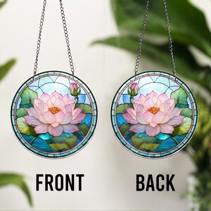 Flower Lotus ACRYLIC Window Hanging Decor, Lotus Lovers Gift, Home ...