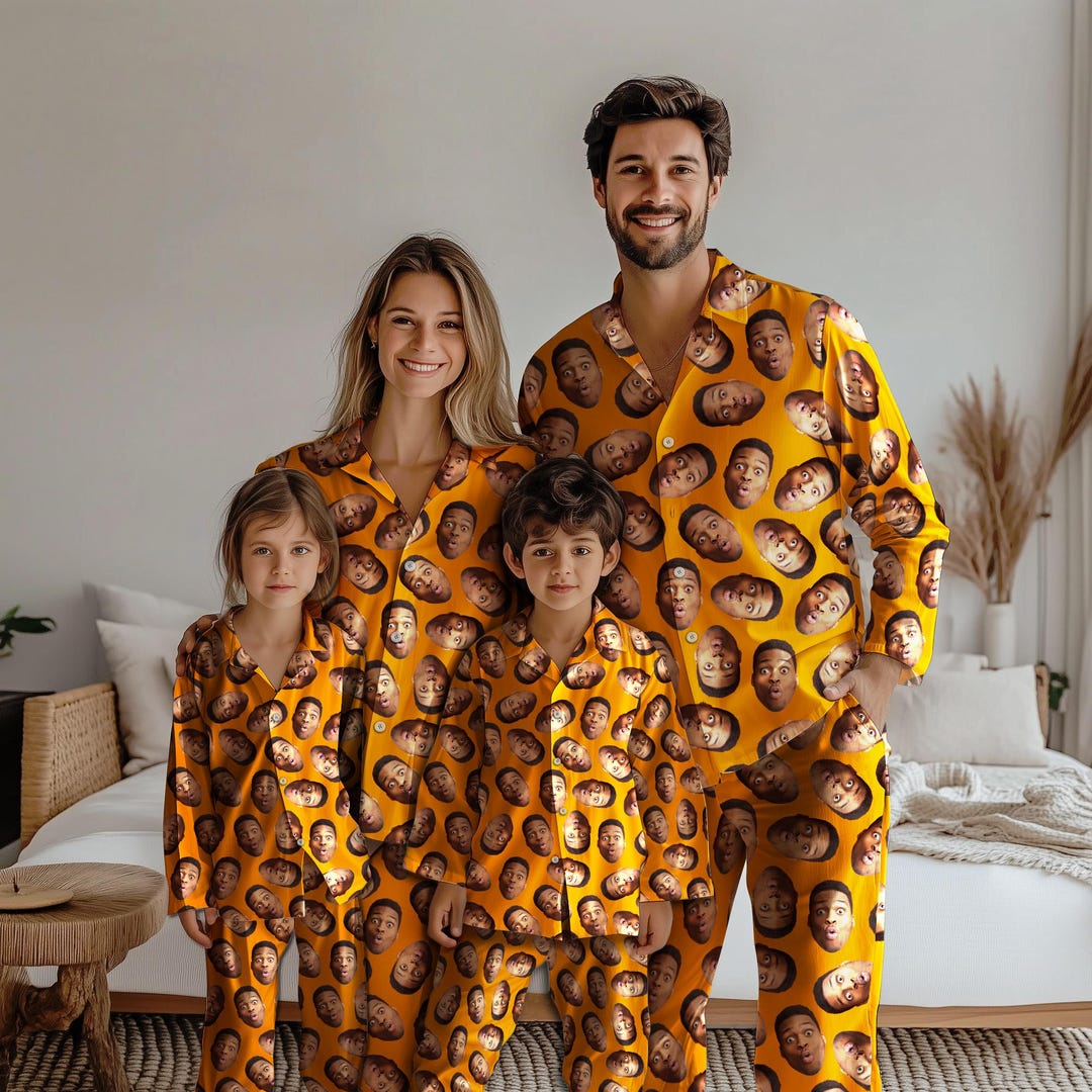 Custom Pajamas Meme Face, Custom Pajamas Family, Custom Face Pajamas ...