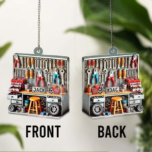 Mechanic Tool Box Flat ACRYLIC Window Hanging Custom Tools Garage ...