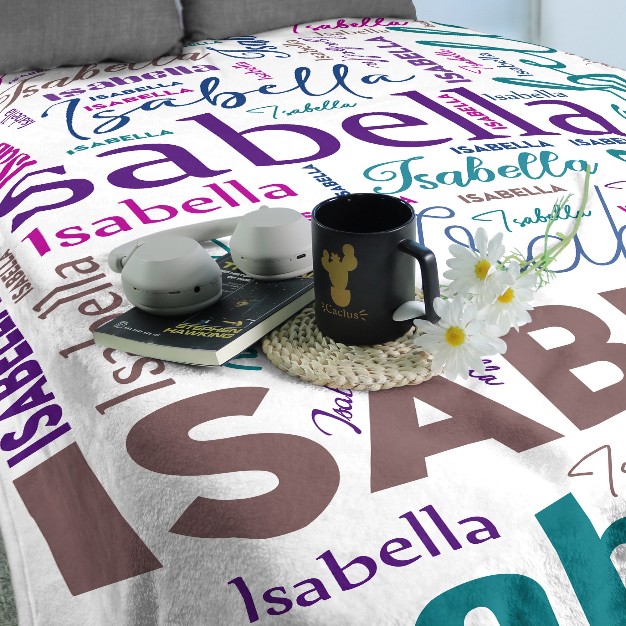 Custom Blanket With Name Personalized Blanket Birthday Blanket Couples ...