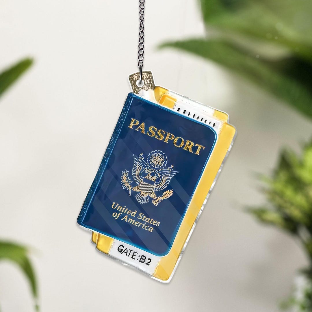 Personalized 2024 Passport ACRYLIC Window Hanging Ornament, Passport ...