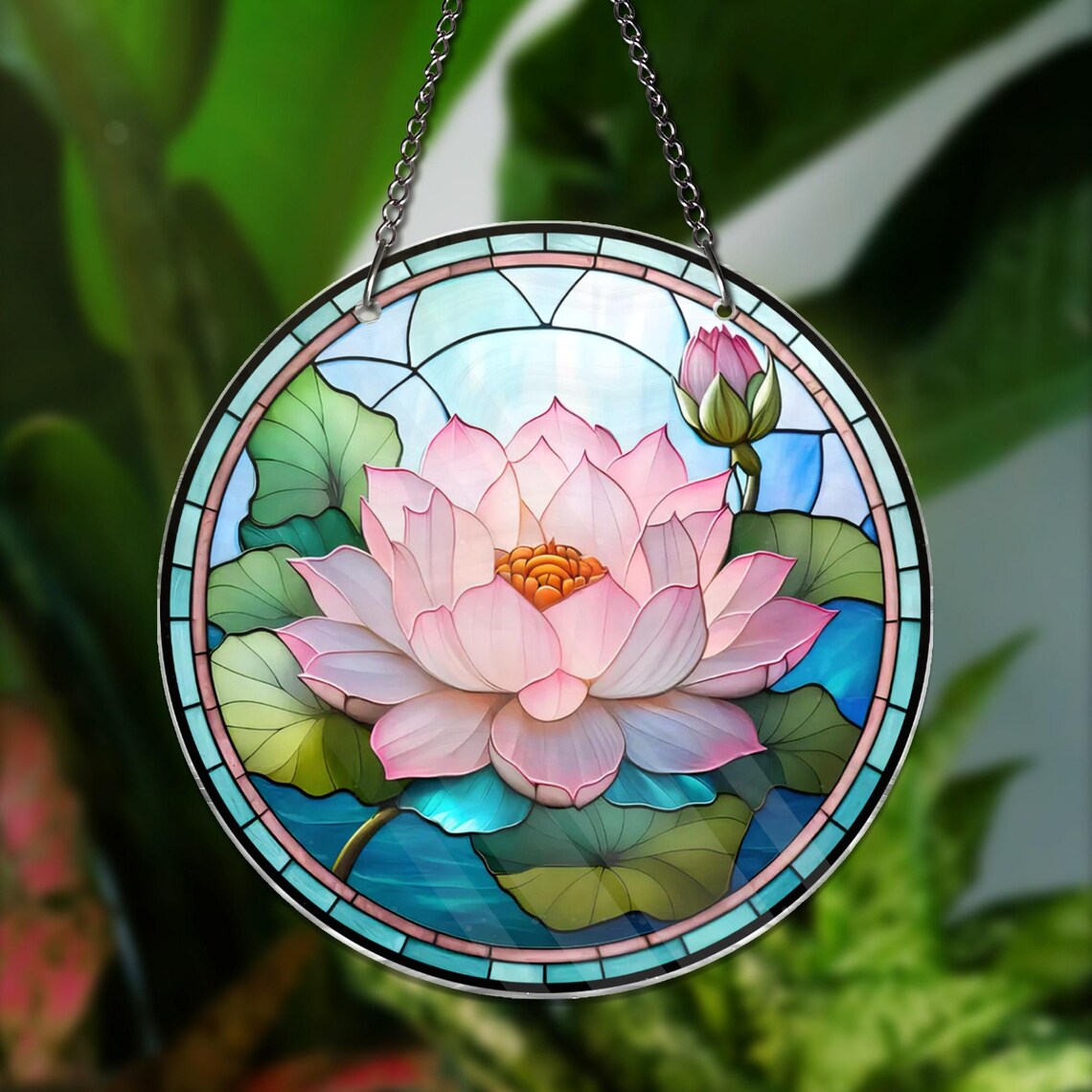 Flower Lotus ACRYLIC Window Hanging Decor, Lotus Lovers Gift, Home ...