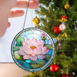Flower Lotus ACRYLIC Window Hanging Decor, Lotus Lovers Gift, Home ...