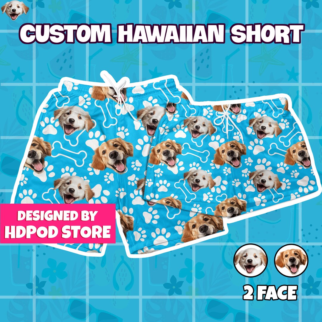 Customize Colors and Custom Pet Shorts, Custom Face Shorts, Custom Dog ...