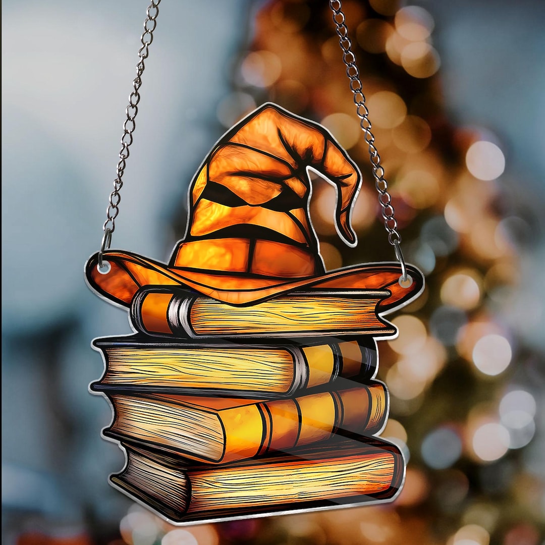 ACRYLIC Wizard Sorting Hat Bookish Window Hanging Decor, Wizard ...
