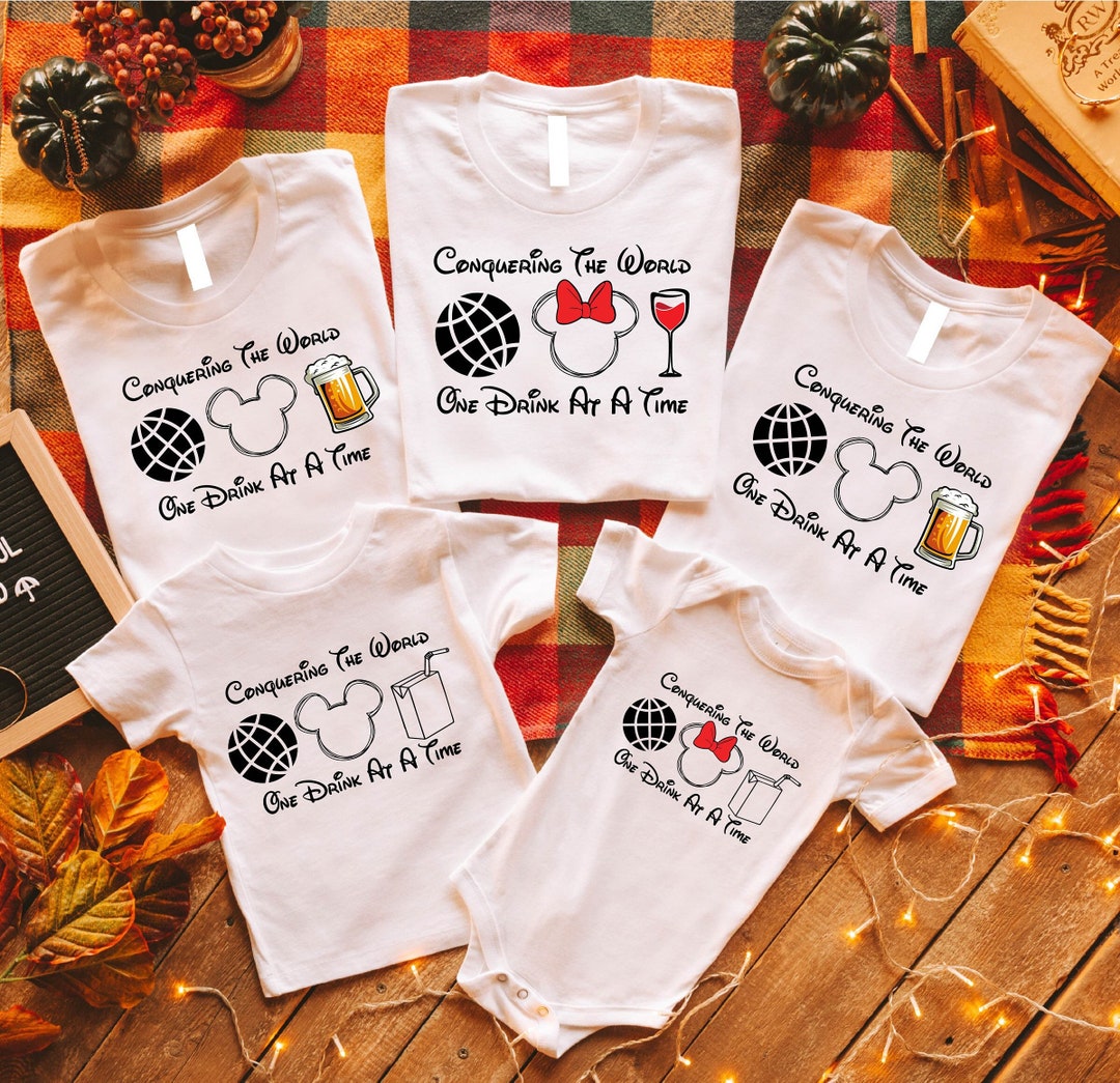 Family Matching Epcot Shirt: Drinking Around the World Tee - Etsy