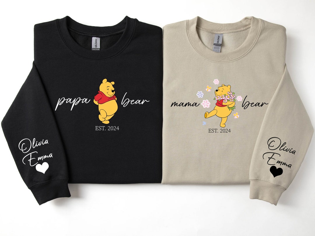 Custom Winnie the Pooh Mama Bear Sweatshirt: Personalized Family Gift ...