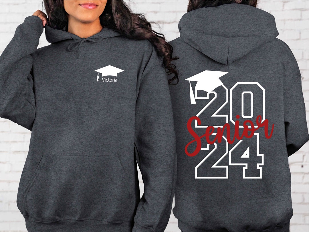 Personalized Graduate Senior 2024 Front Back Sweatshirt, Customized ...