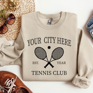 Personalized Tennis Club Sweatshirt for Tennis Team, Custom Year Tennis ...