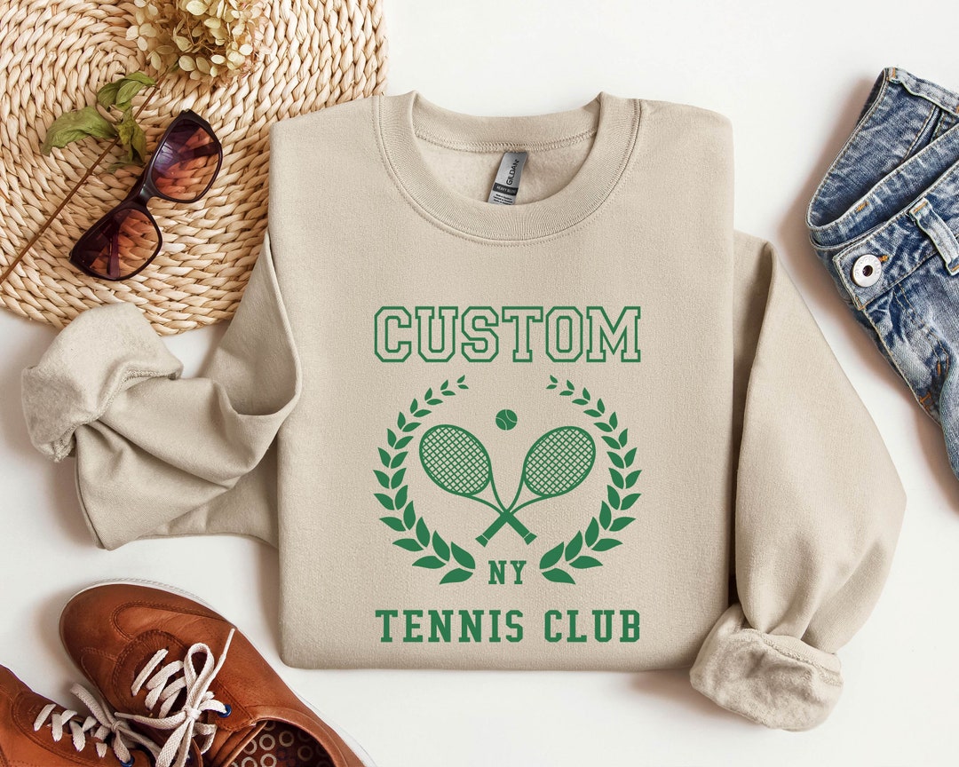 Customizable Tennis Club Sweatshirt, Custom Country Tennis Club Gift ...