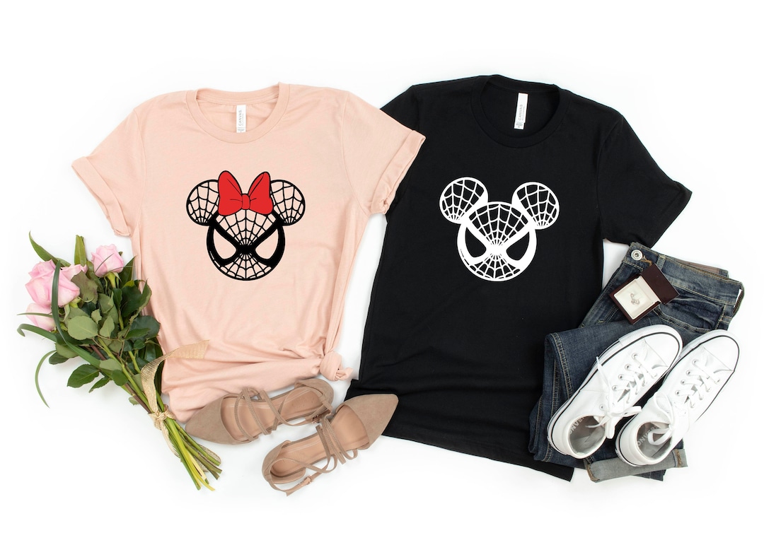 Spiderman Mickey and Minnie Avengers Couple Shirt, Disney Mickey Minnie ...