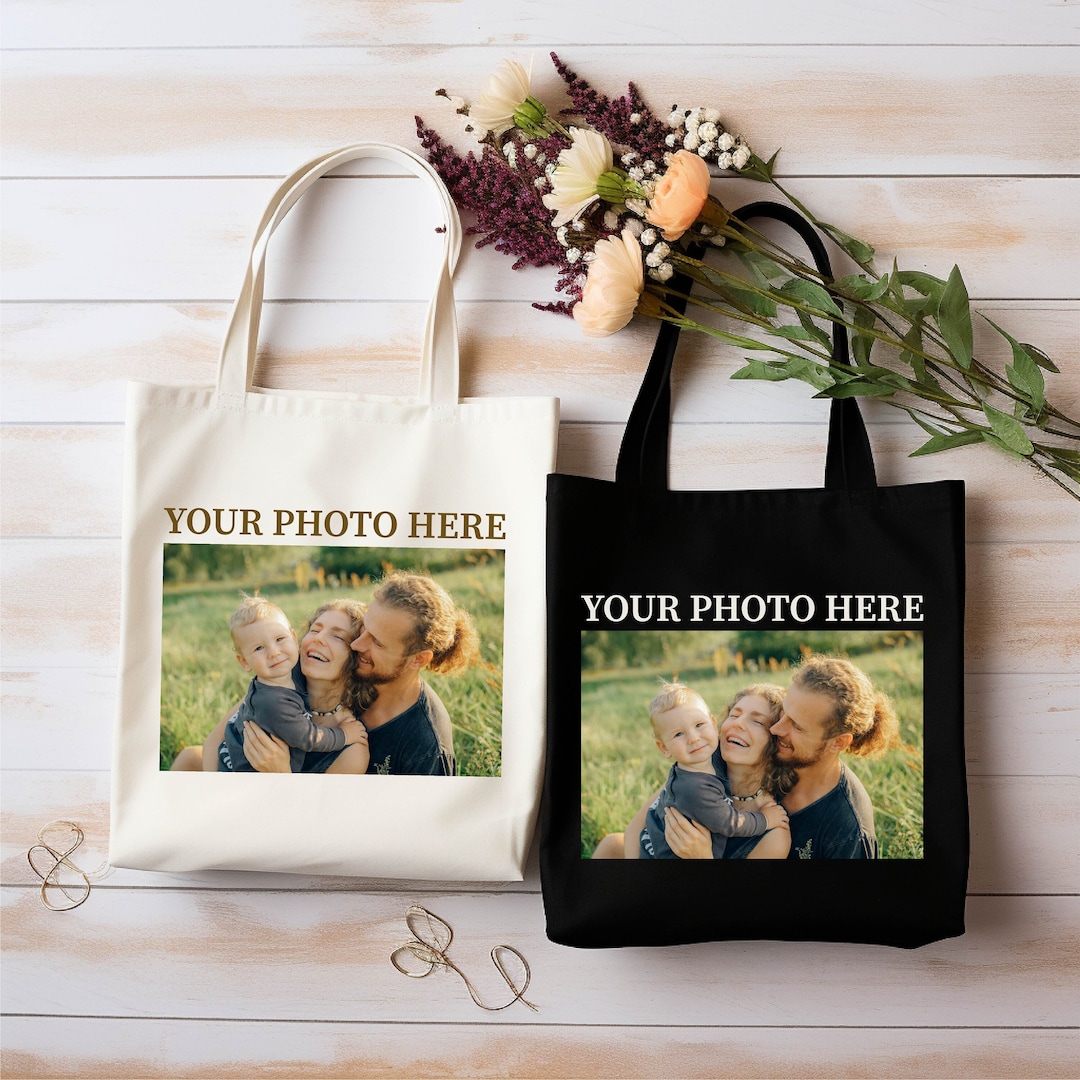 Your Photo Here Custom Photo Bag, Custom Photo Gift for Family Matching ...