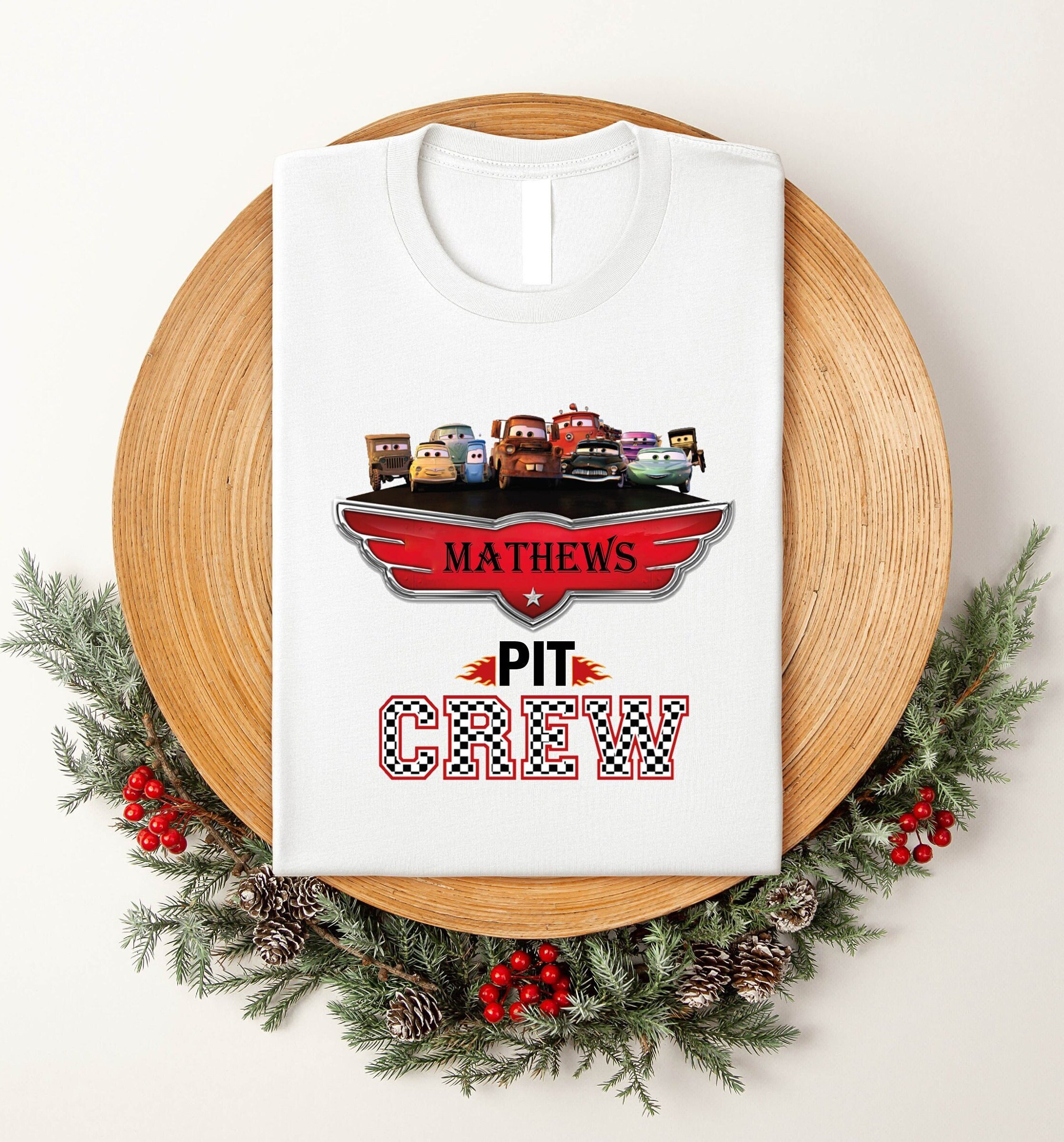 Custom Disney Cars Mcqueen Pit Crew Shirt Disney Pixar Cars - Etsy