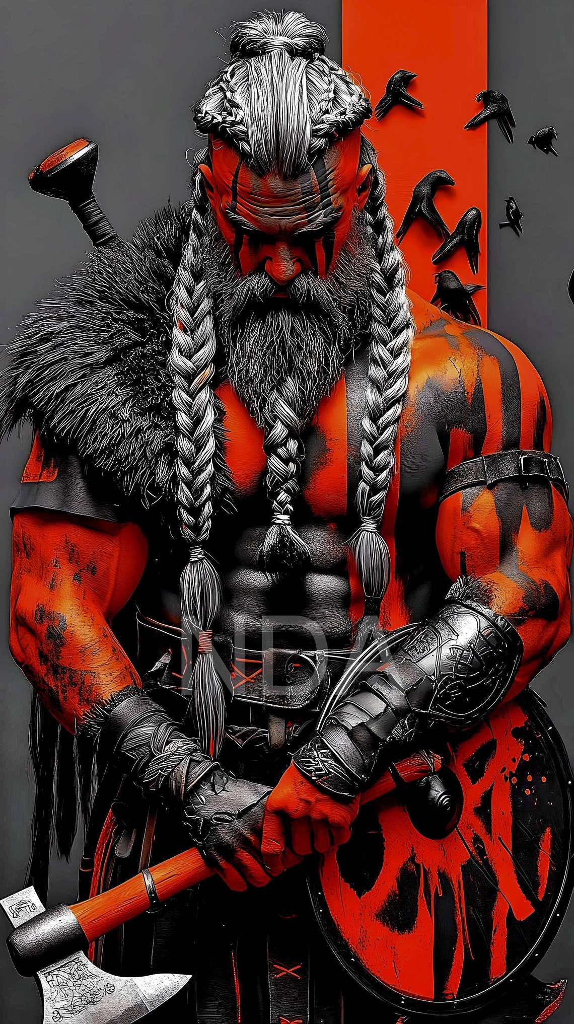 Viking God Art Print – Norse Mythology, Nordic Legends (digital ...
