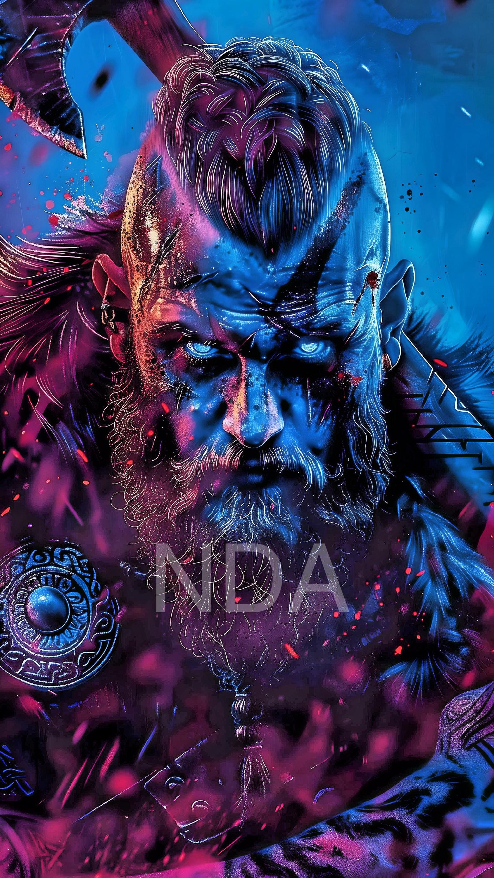 Viking God Art Print – Norse Mythology, Nordic Legends (digital ...