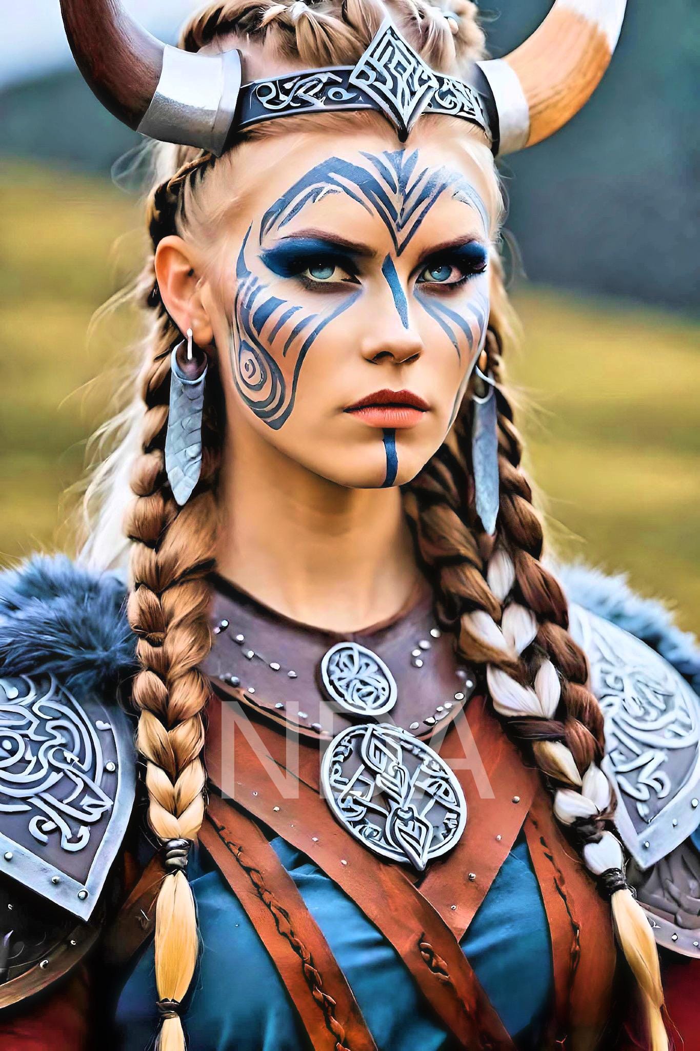 Viking Goddess Art Print – Norse Mythology, Nordic Legends (digital ...