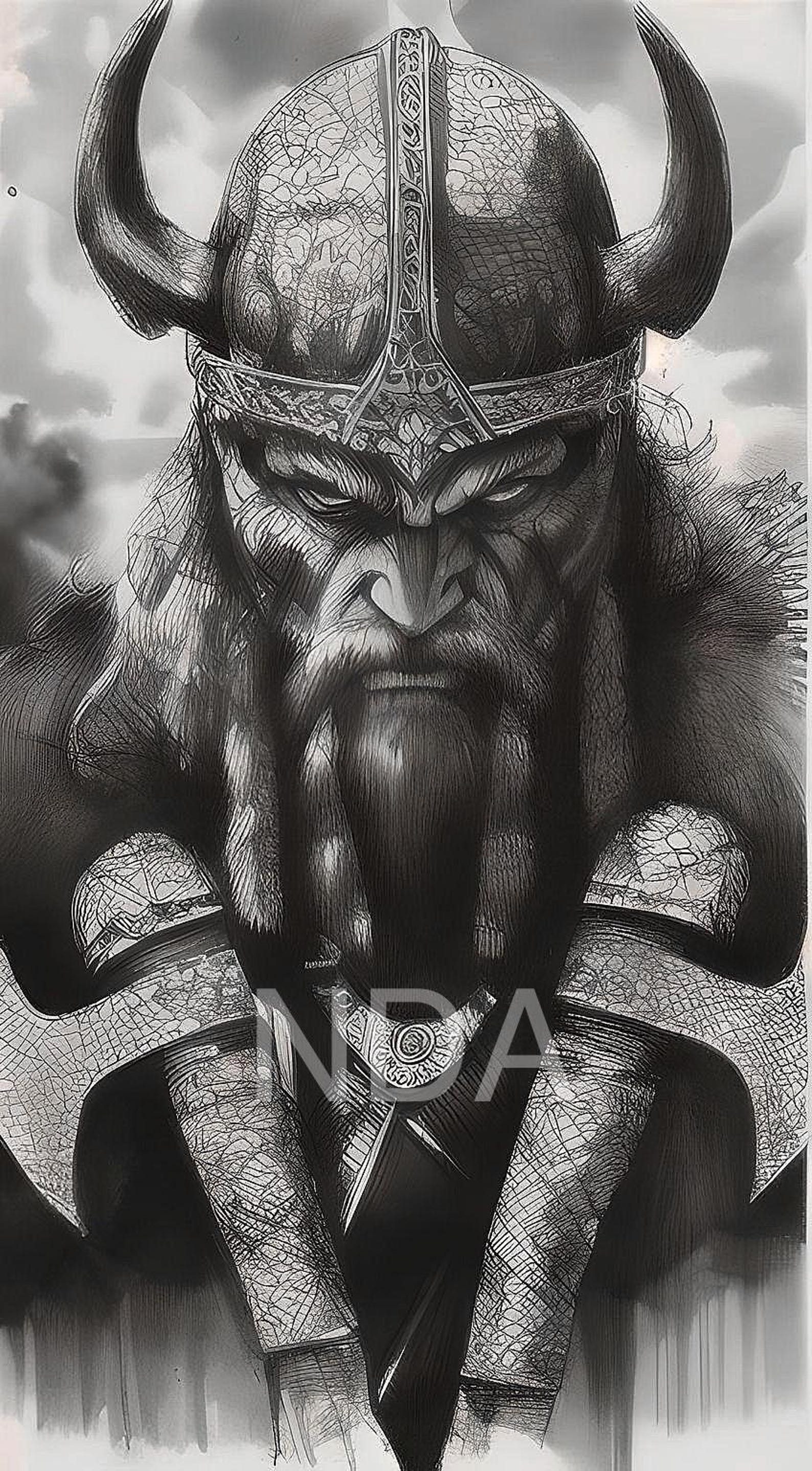 Viking God Art Print – Norse Mythology, Nordic Legends (digital ...