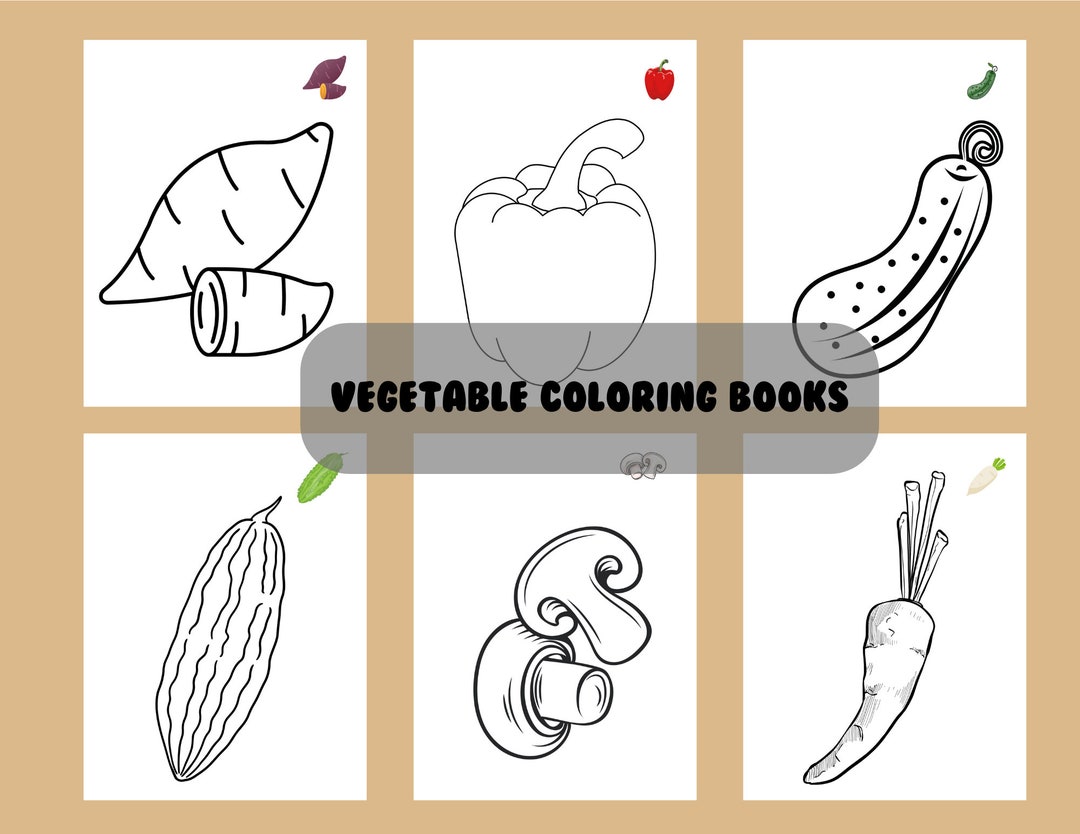 30 Vegetable Coloring Book Pages tropical Fruit coloring - Etsy