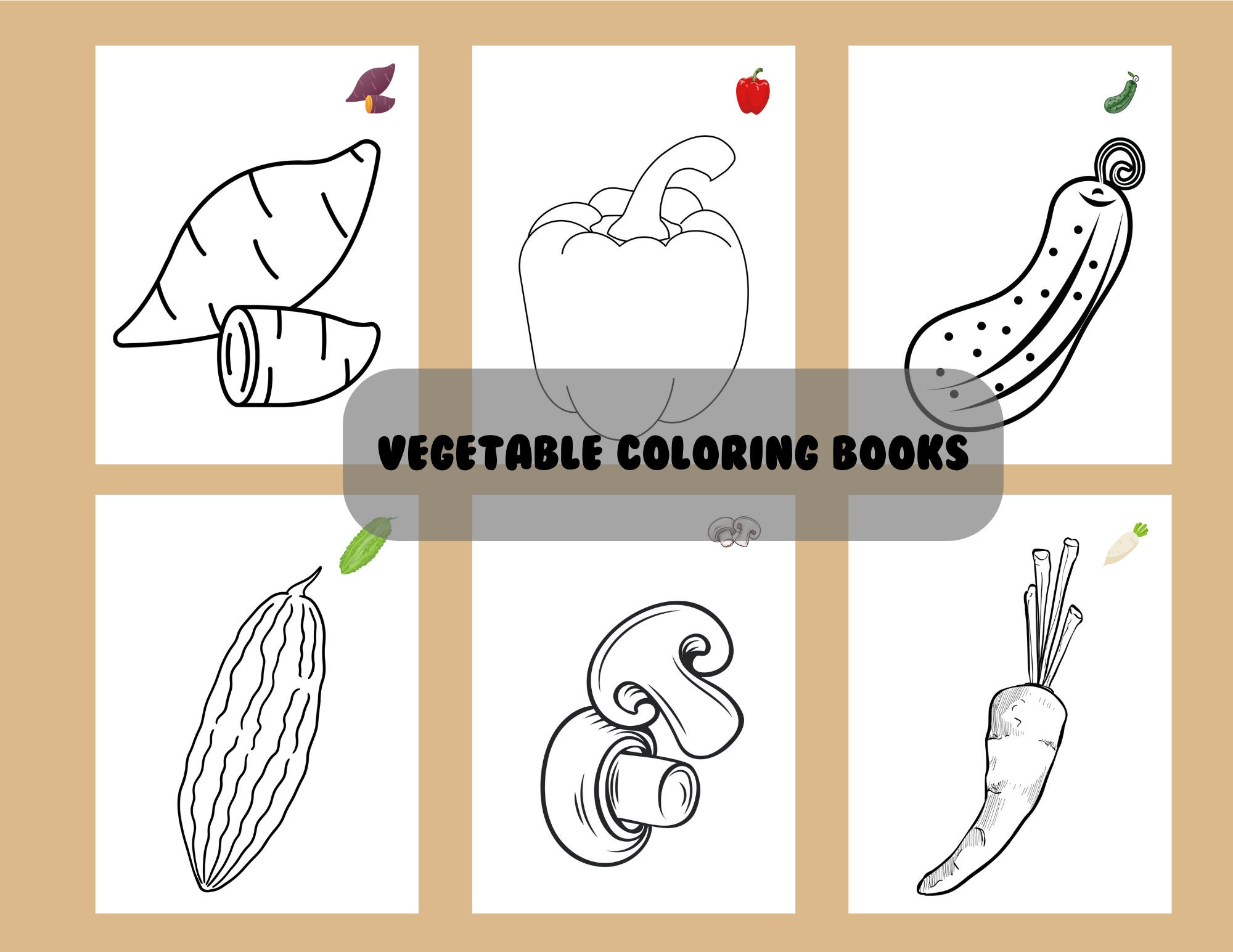 30 Vegetable Coloring Book Pages tropical Fruit coloring - Etsy