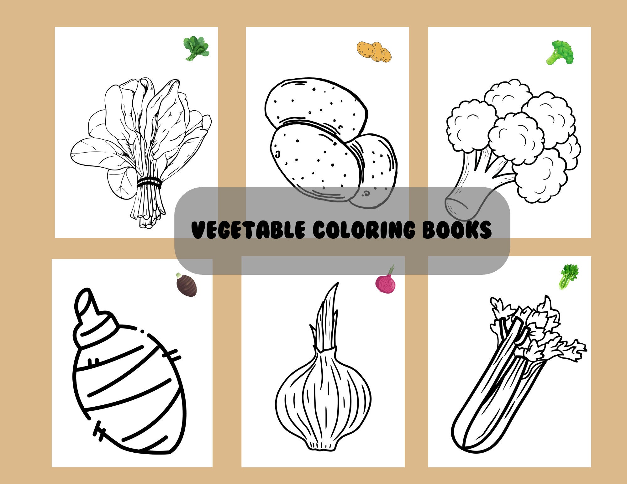30 Vegetable Coloring Book Pages tropical Fruit coloring - Etsy