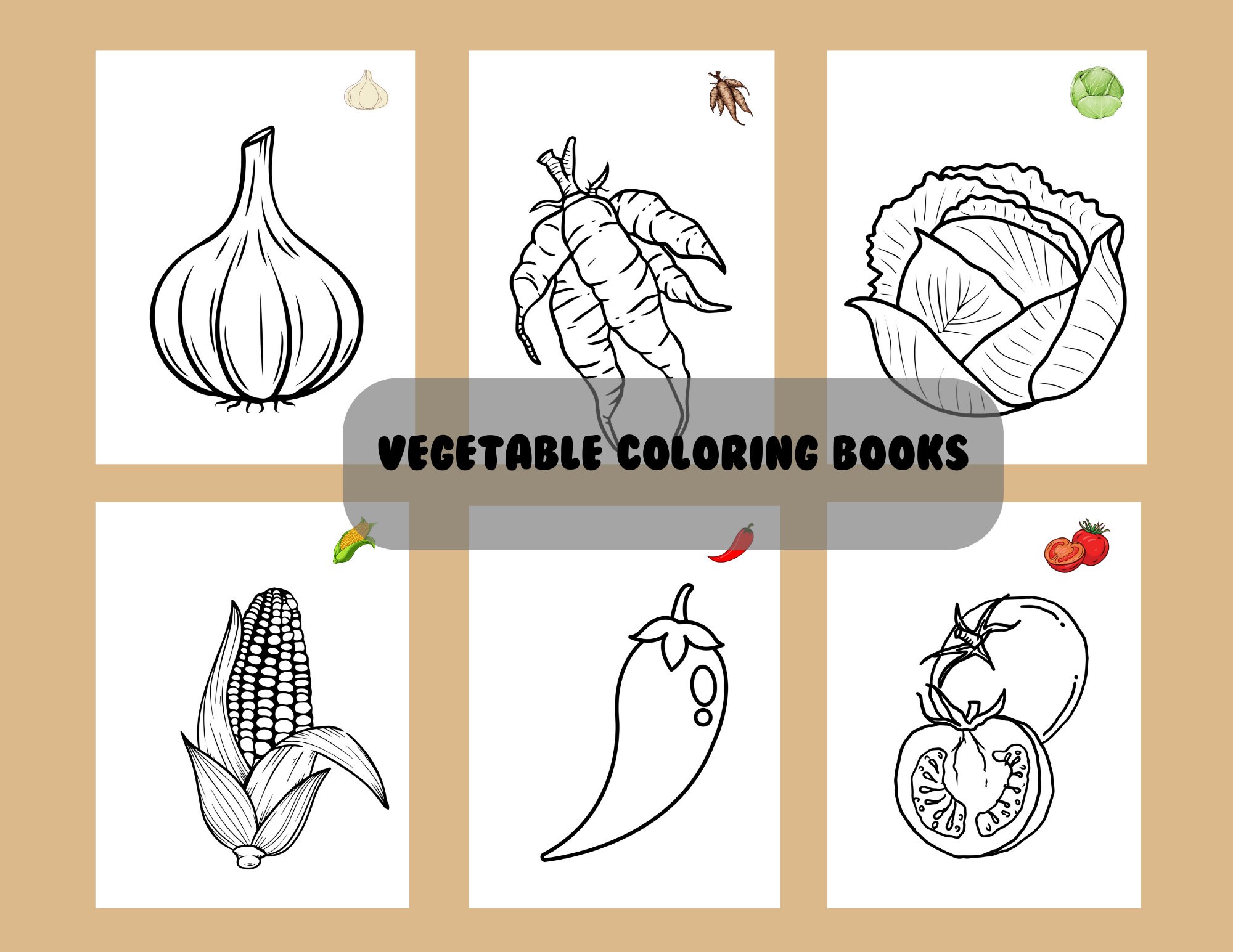 30 Vegetable Coloring Book Pages tropical Fruit coloring - Etsy