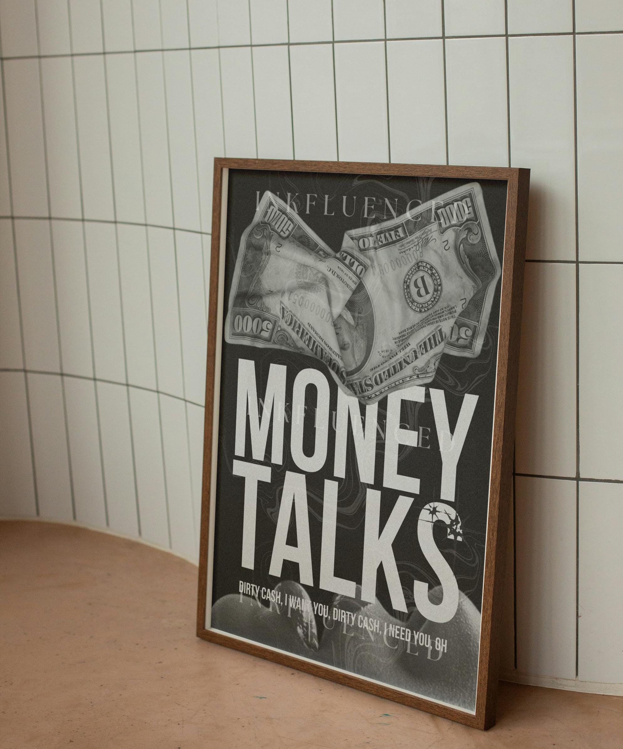 Dirty Cash - Money Talks, Digital Print - Etsy