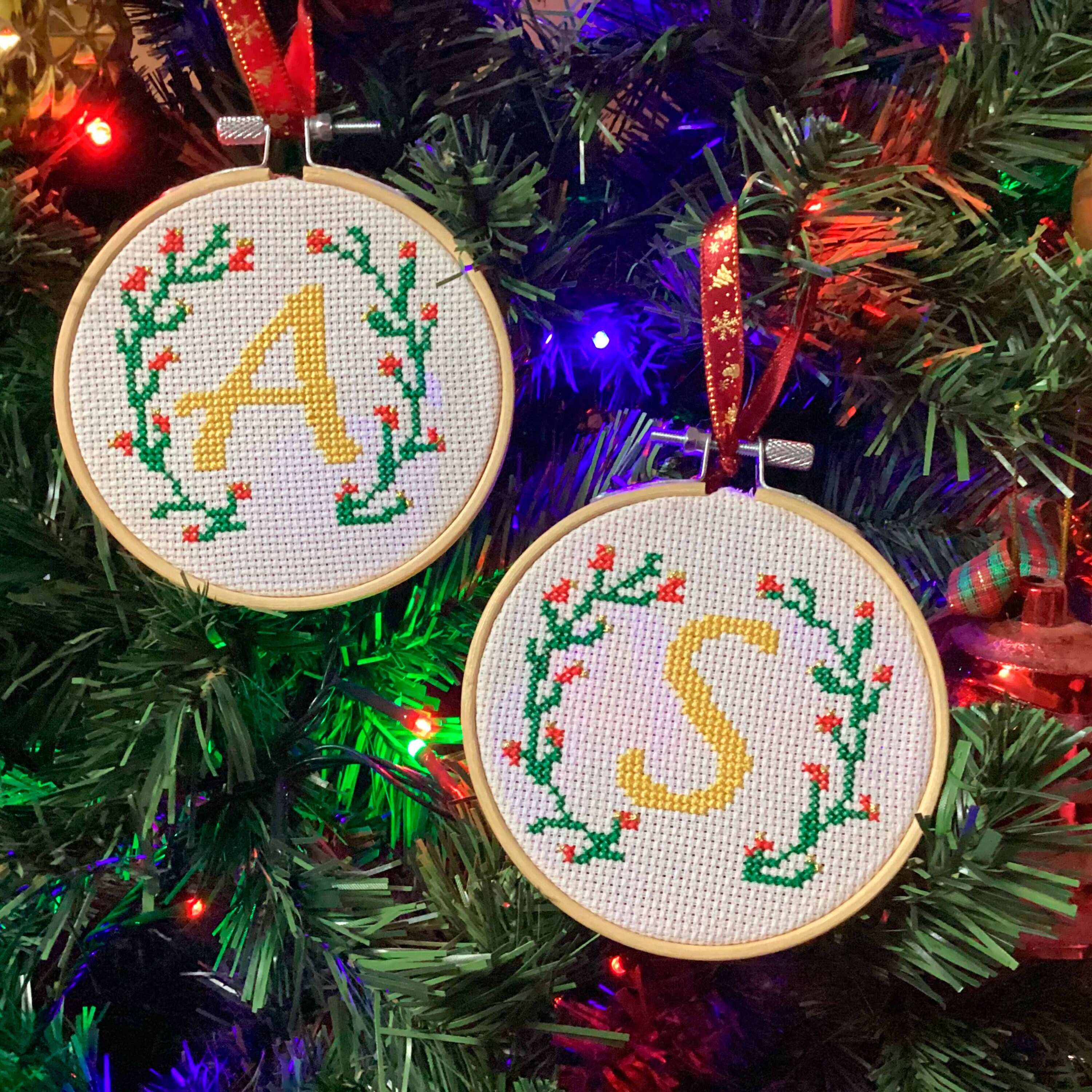 Christmas Alphabet Cross Stitch Pattern PDF - Christmas Cross Stitch ...