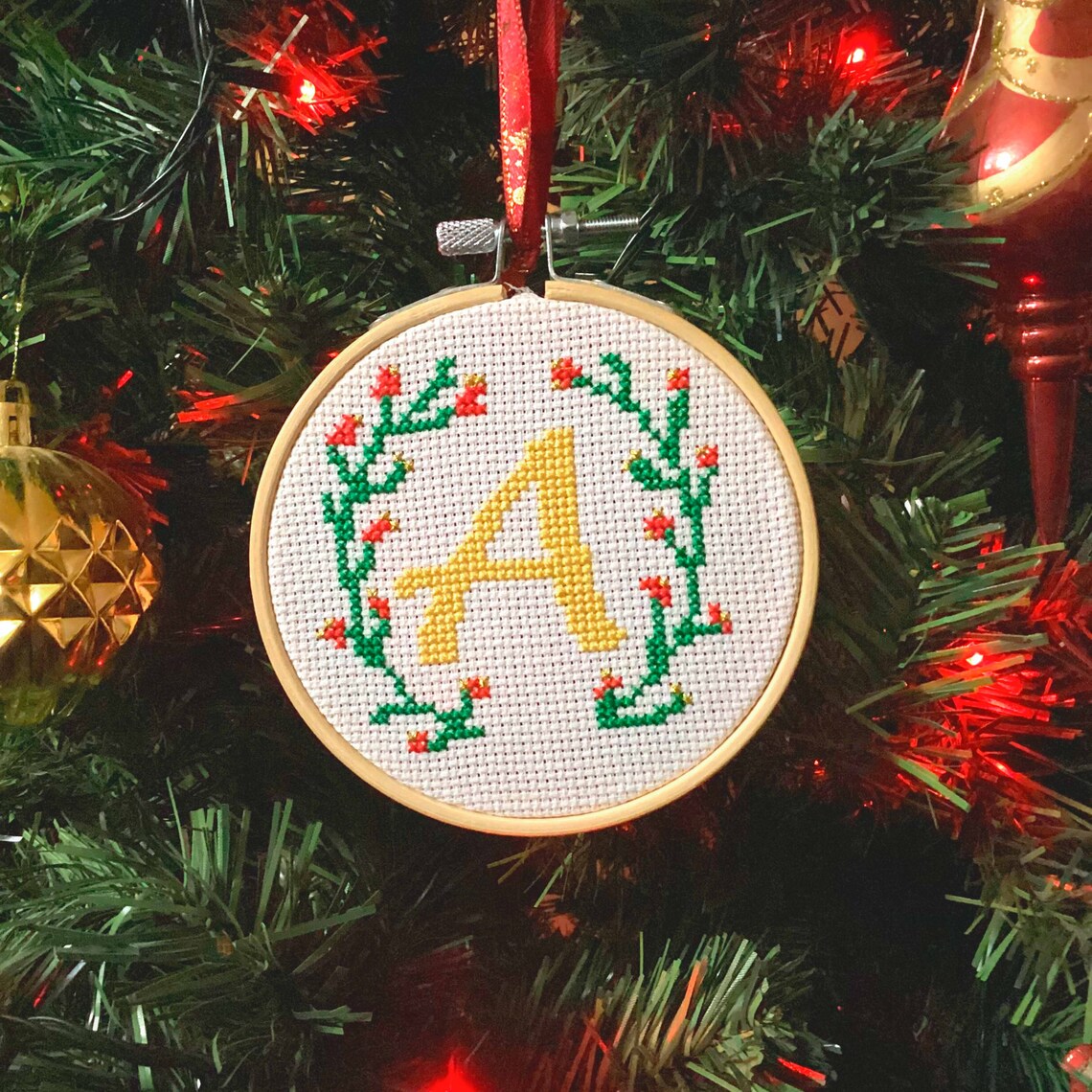Christmas Alphabet Cross Stitch Pattern PDF - Christmas Cross Stitch ...