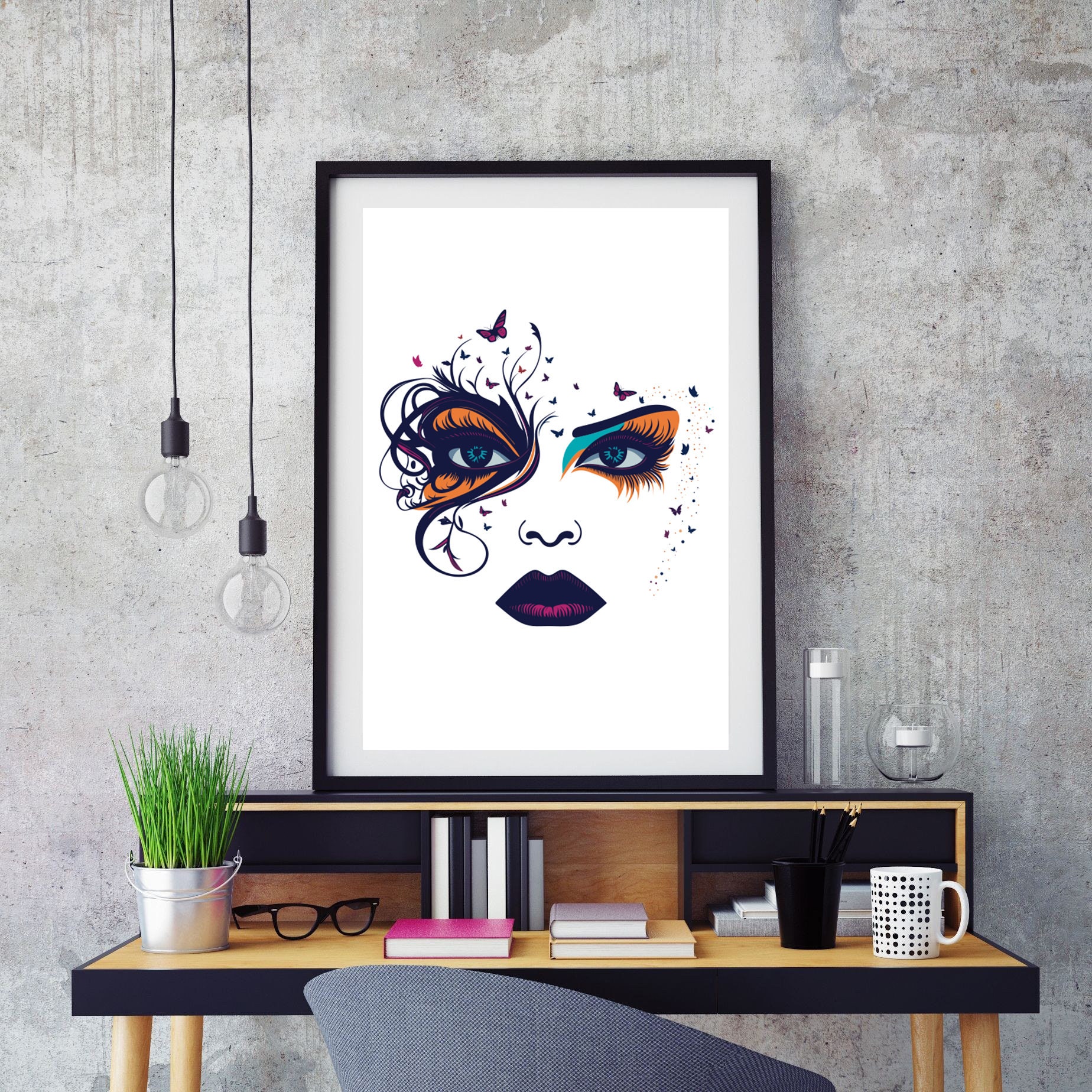 Beautiful Illustration of Girl Face Svg, Lady Svg, Woman Svg, Digital ...